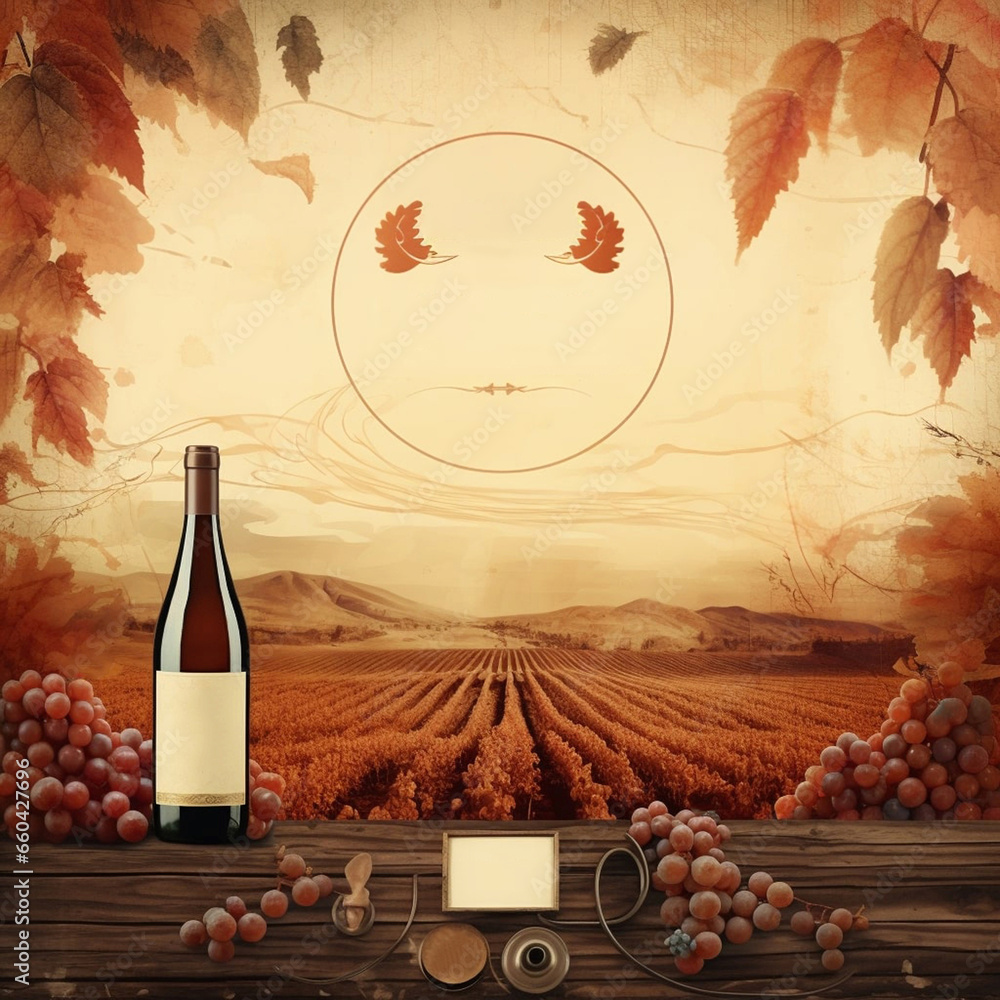 Beautiful vintage background design, perfect for a wine website Stock ...