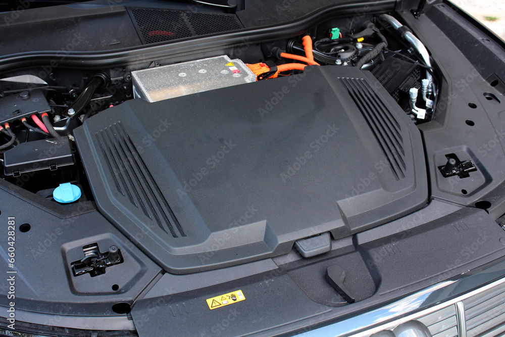 Vinnytsia, Ukraine; September 19, 2023. Audi E-Tron Electric engine ...