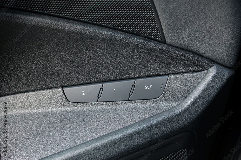 Driver seat memory button with three memory system for quick tilt ...