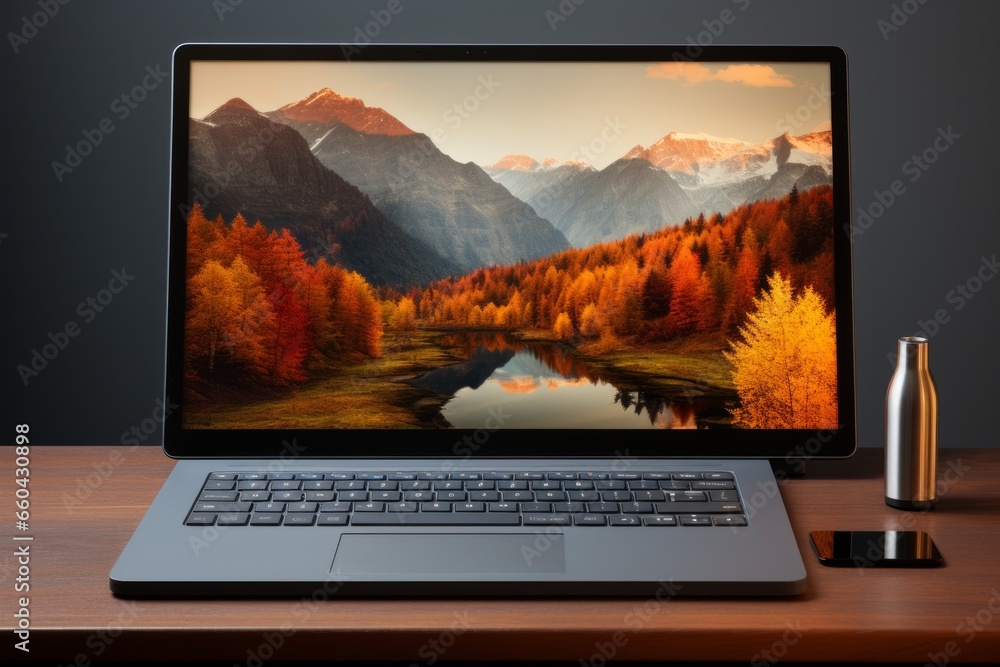 Laptop and stylus-equipped drawing tablet, illustrating the precision ...