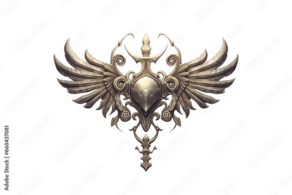 Ancient Heraldry: Emblem Crest isolated on Transparent Background Stock ...