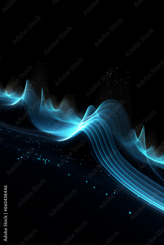 Audio soundwave scope signal as an abstract background depicting a ...
