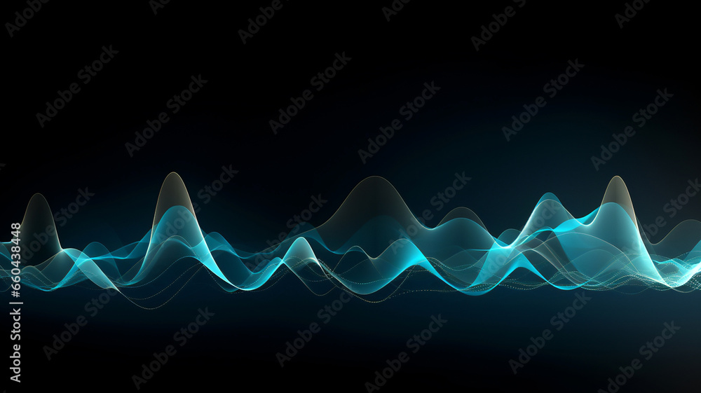 Audio soundwave scope signal as an abstract background depicting a ...