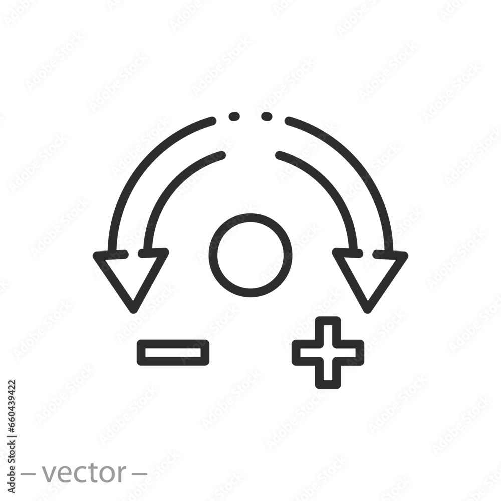 rotate left right icon, adjust more less, increase or decrease, plus or ...