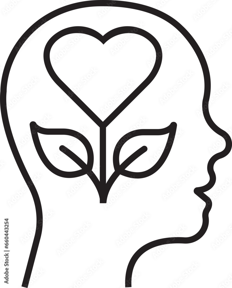 Mental health line icon. Emotional support, Inspiration, Opportunity ...