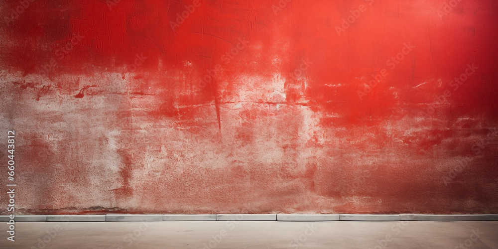 Foto de Red and rough texture background with blank wallpaper. Worn ...