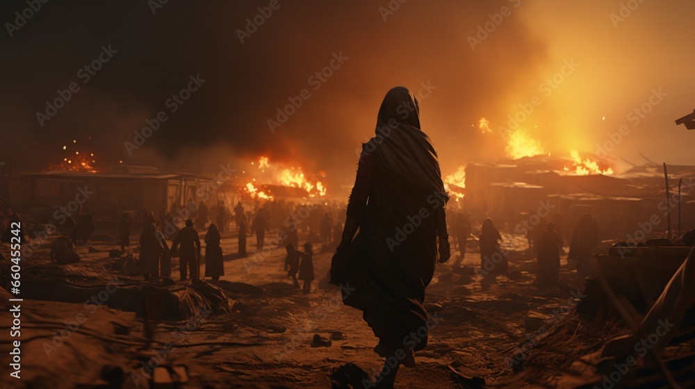 Visualize the trauma experienced by refugees as they escape war-torn ...