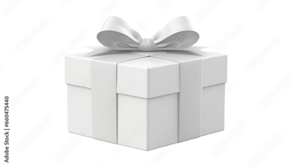 white gift box isolated on transparent background cutout Stock ...