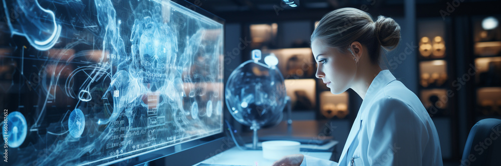 innovative technology in science and medicine, diagnose and checking ...