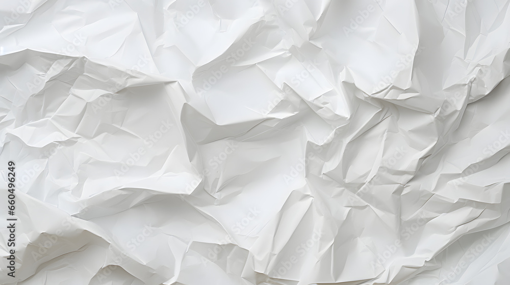 Crumpled paper texture. White empty battered paper background Stock ...