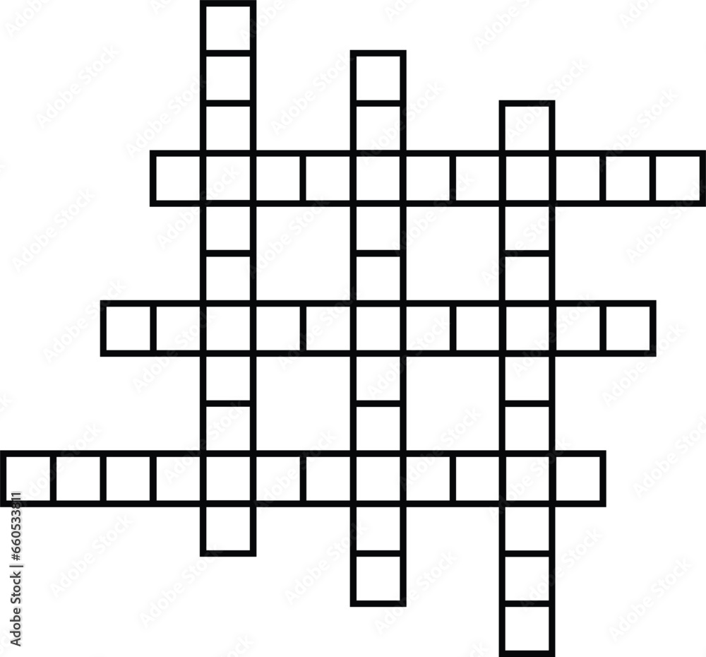 Crossword icon from hobbies collection. Simple line element Crossword ...