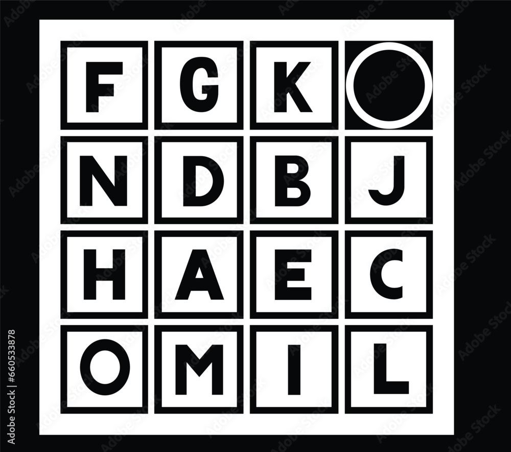 Vecteur Stock 3d wood tile or square block with letter sign wording ...