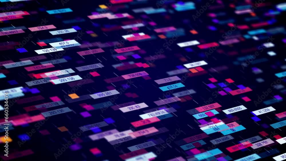 Vidéo Stock Looping technological digital color background HUD.Loop ...