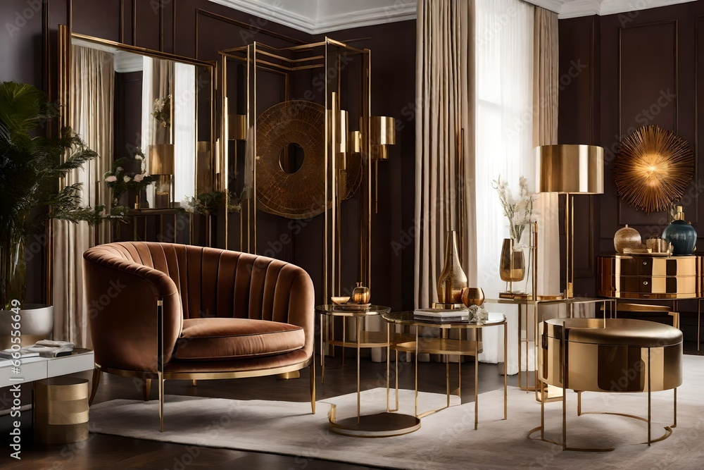 interior of a luxury home, A masterful representation of a modern ...