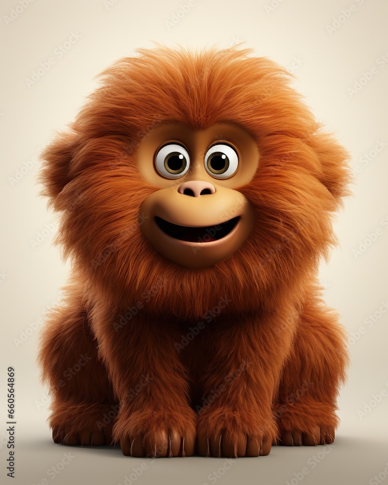 a very cute furry animal with big eyes and a big smile. generative ai ...