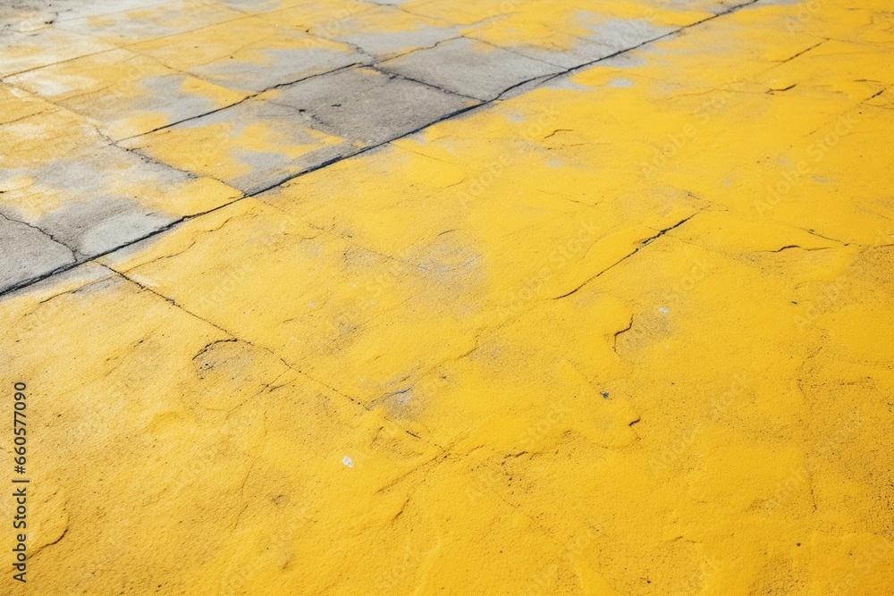 Texture of road surface with yellow and white markings. Generative AI ...