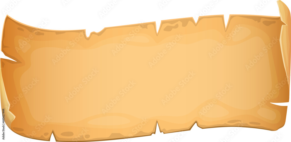 Vintage paper scroll, old manuscript or ancient treasure map, vector antique papyrus. Parchment ...