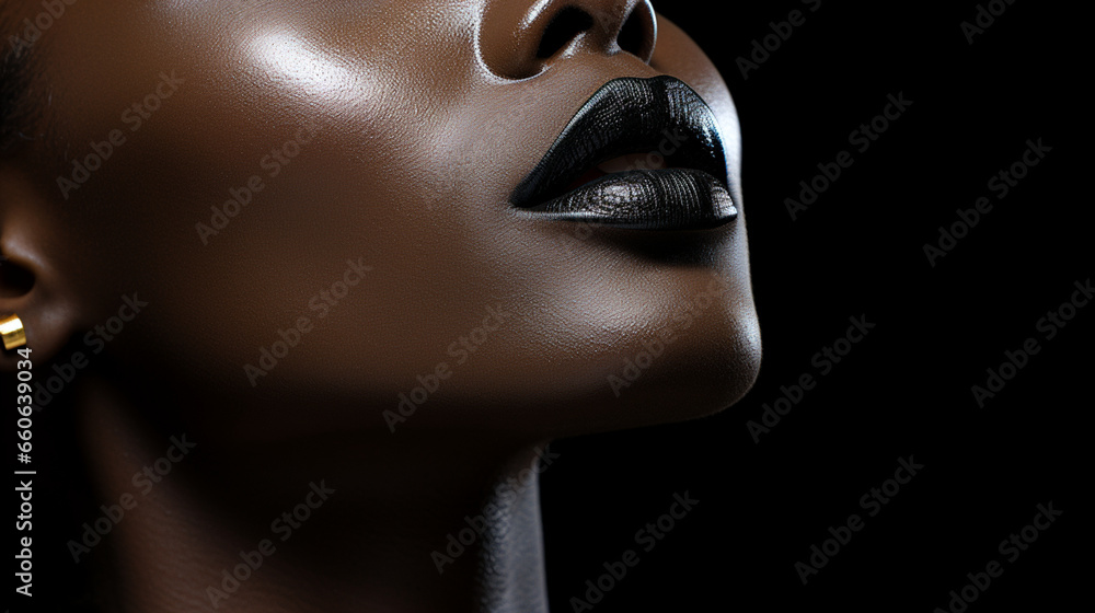 Lips painted black on the cover of 'LIPS'. Mysterio's Lips: Eclipse of ...