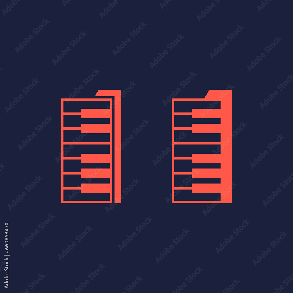 Piano logo, Keyboard logo, Musical logo, Music keyboard logo, Piano ...