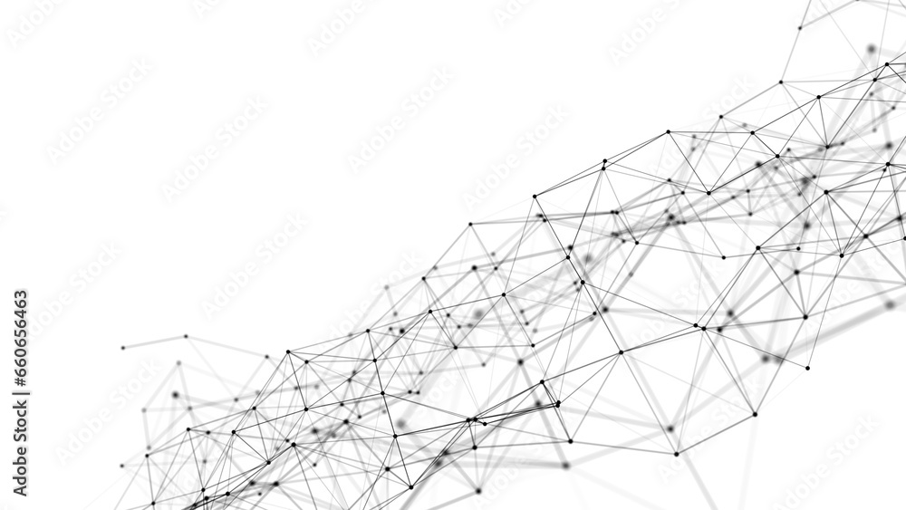 Abstract Style Network Connection Structure Technology Background With Points And Lines