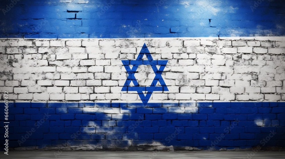 vector illustration, stockphoto, israeli flag waving in the wind. Hope ...