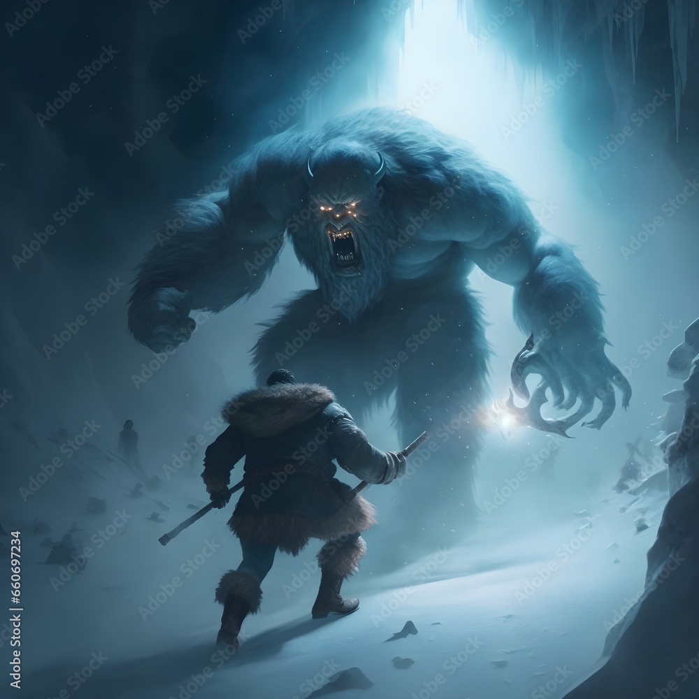 Dynamic exciting highly detailed action illustration of a large angry ...