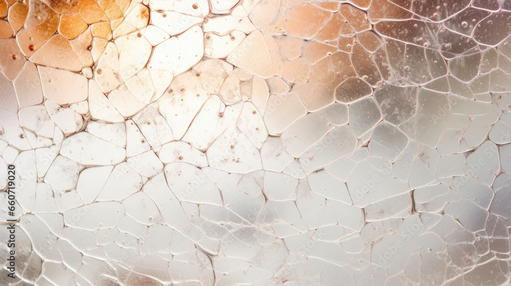 Closeup of mottled glass, highlighting a combination of smooth and ...