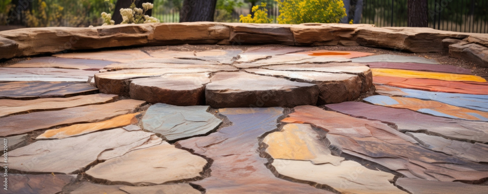 The texture of this flagstone patio resembles the cross section of a ...