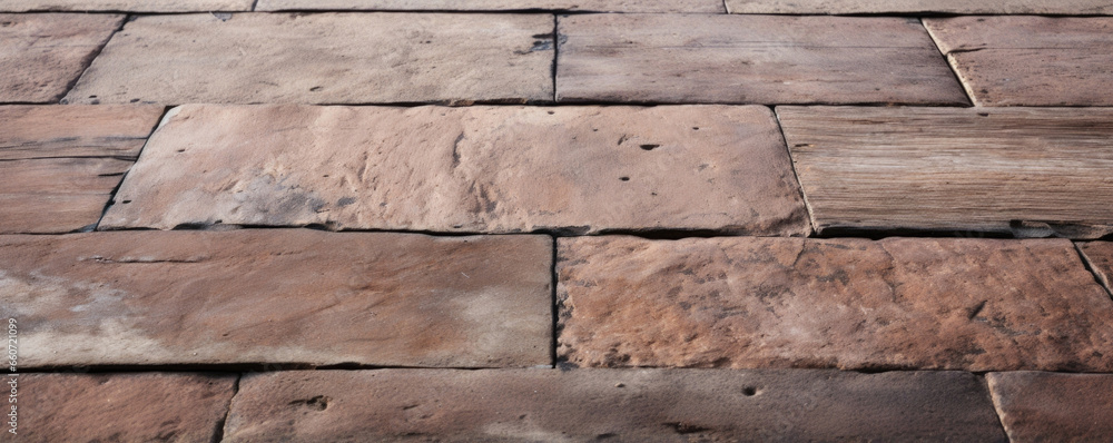 Closeup of Clinker Tiles with a Distressed Textured Finish The surface ...