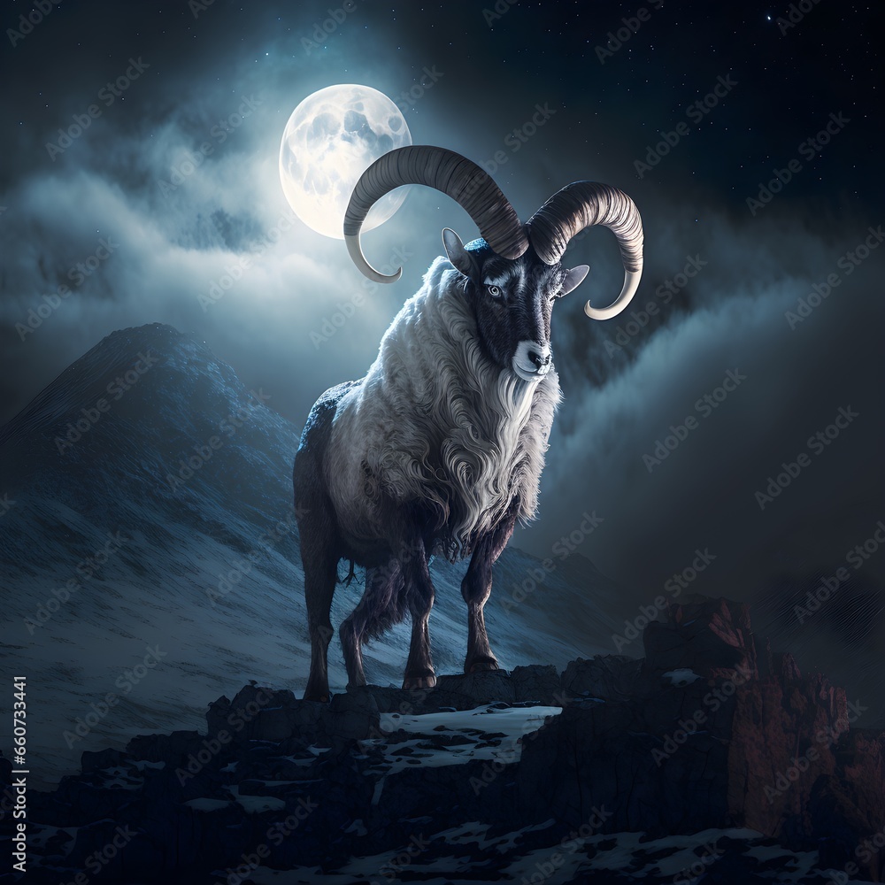 Dynamic exciting highly detailed action illustration of a large stoic ...