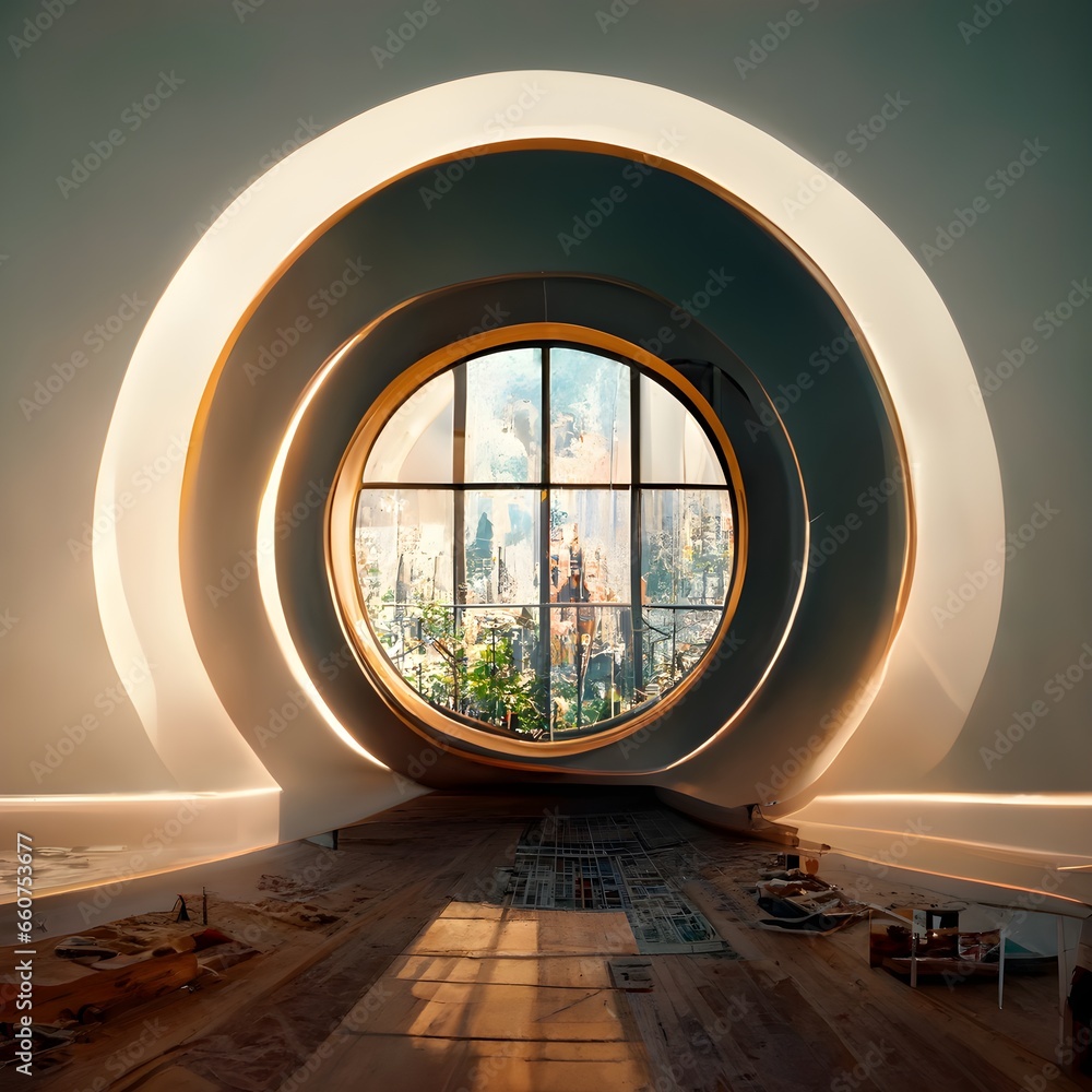 insanely complex complicated futurist architecture interior with crazy ...
