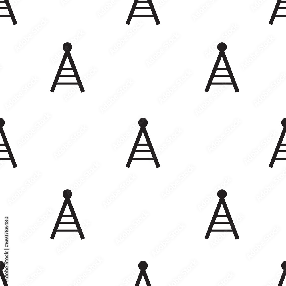Digital png illustration of black painting ladders repeated on ...