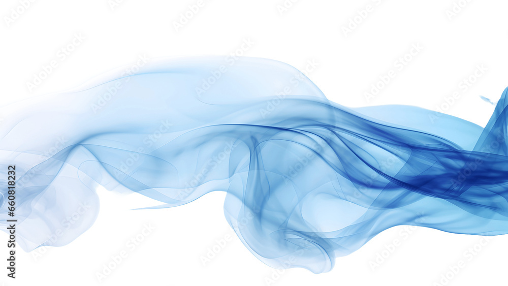 The abstracted blue smoke is gradually spreading. Visualization ...
