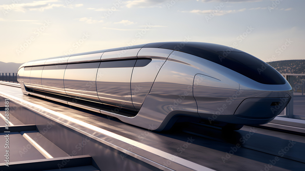 Hyperloop transportation system prototype, technology background, 16:9 ...