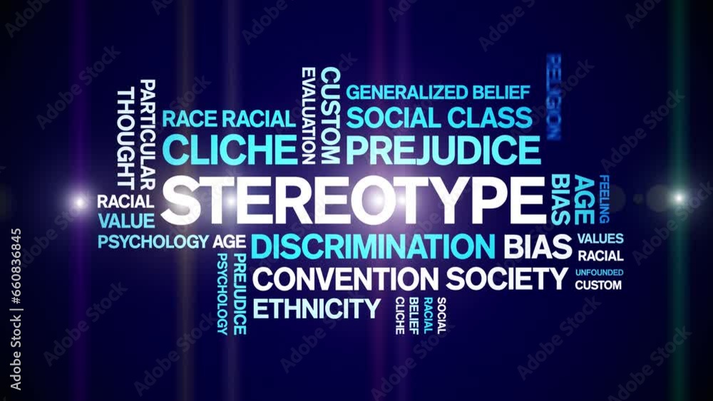 Stereotype animated tag word cloud;text design animation kinetic ...