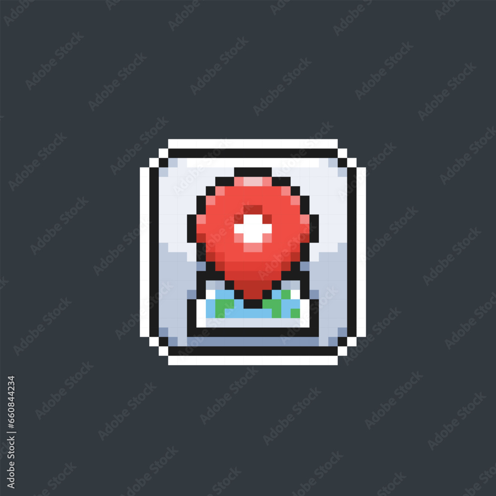 maps sign in pixel art style Stock Vector | Adobe Stock