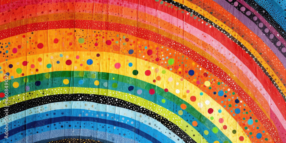 Handpainted rainbow abstract art detail Stock Illustration | Adobe Stock