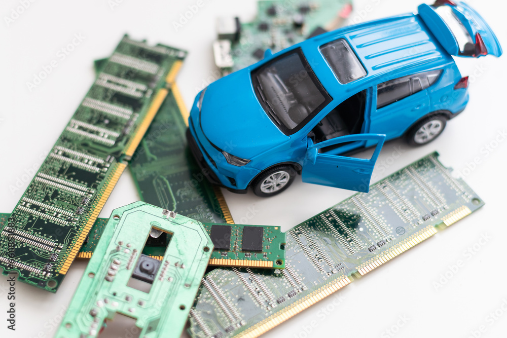 Toy car with CPU. The shortage of microchips and semiconductors creates ...