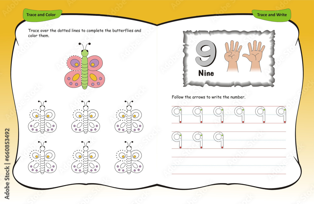 Finger counting 0 to 10, Worksheets for learning numbers. Numbers learning activity by fingers ...
