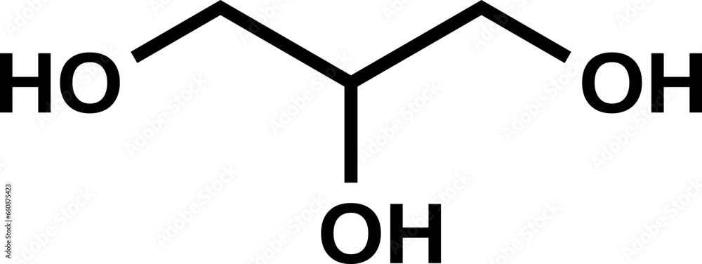 Glycerol C3H8O3 structural formula, vector illustration Stock Vector ...