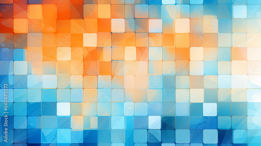 multi-colored checkered background blue yellow abstract oil painting ...