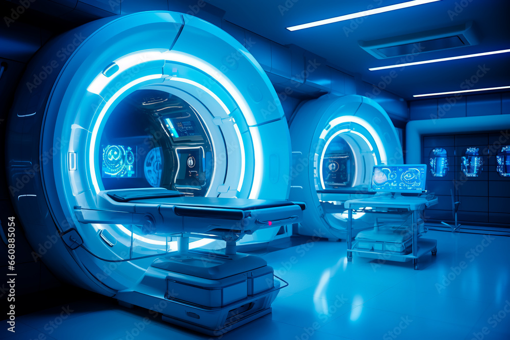 Ct scan machine room. Generative AI. Stock Illustration | Adobe Stock