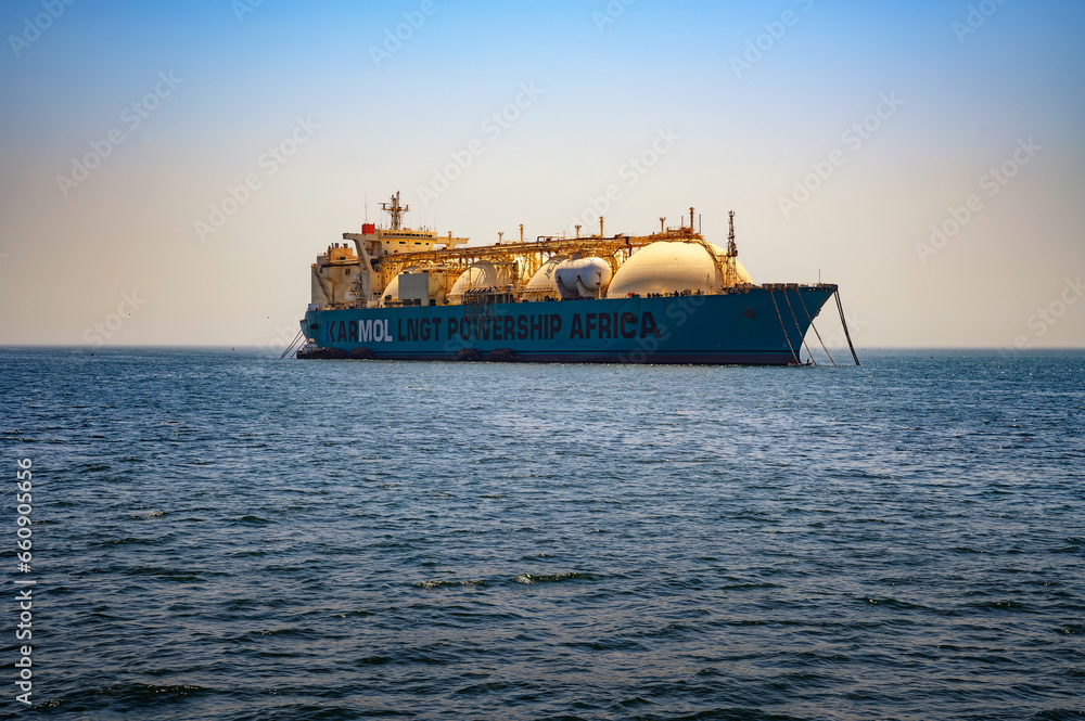 Goree, Senegal - March 01, 2023 : Karmol liquefied gas tanker in the ...