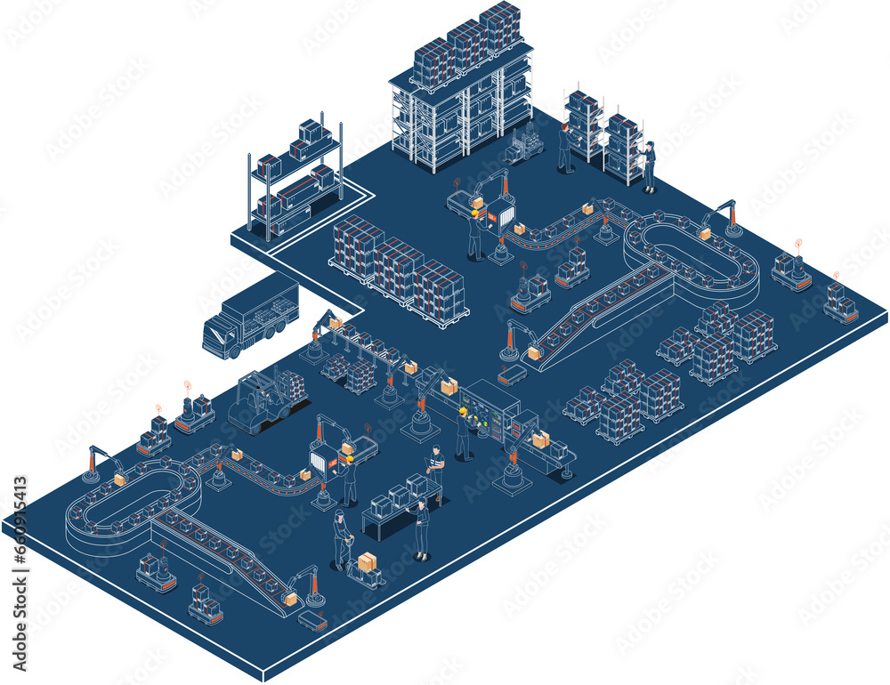 Intelligent warehouse technology concept with automated warehouse ... Intelligent warehouse technology concept with automated warehouse ...