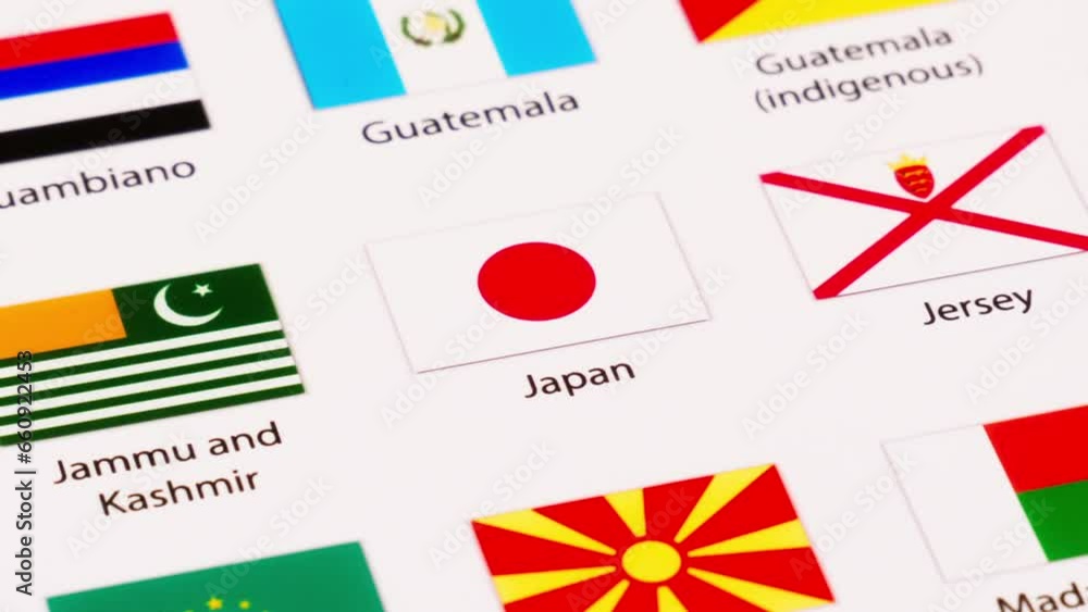 From a close-up shot of the Japanese Flag to zooming out and showing ...