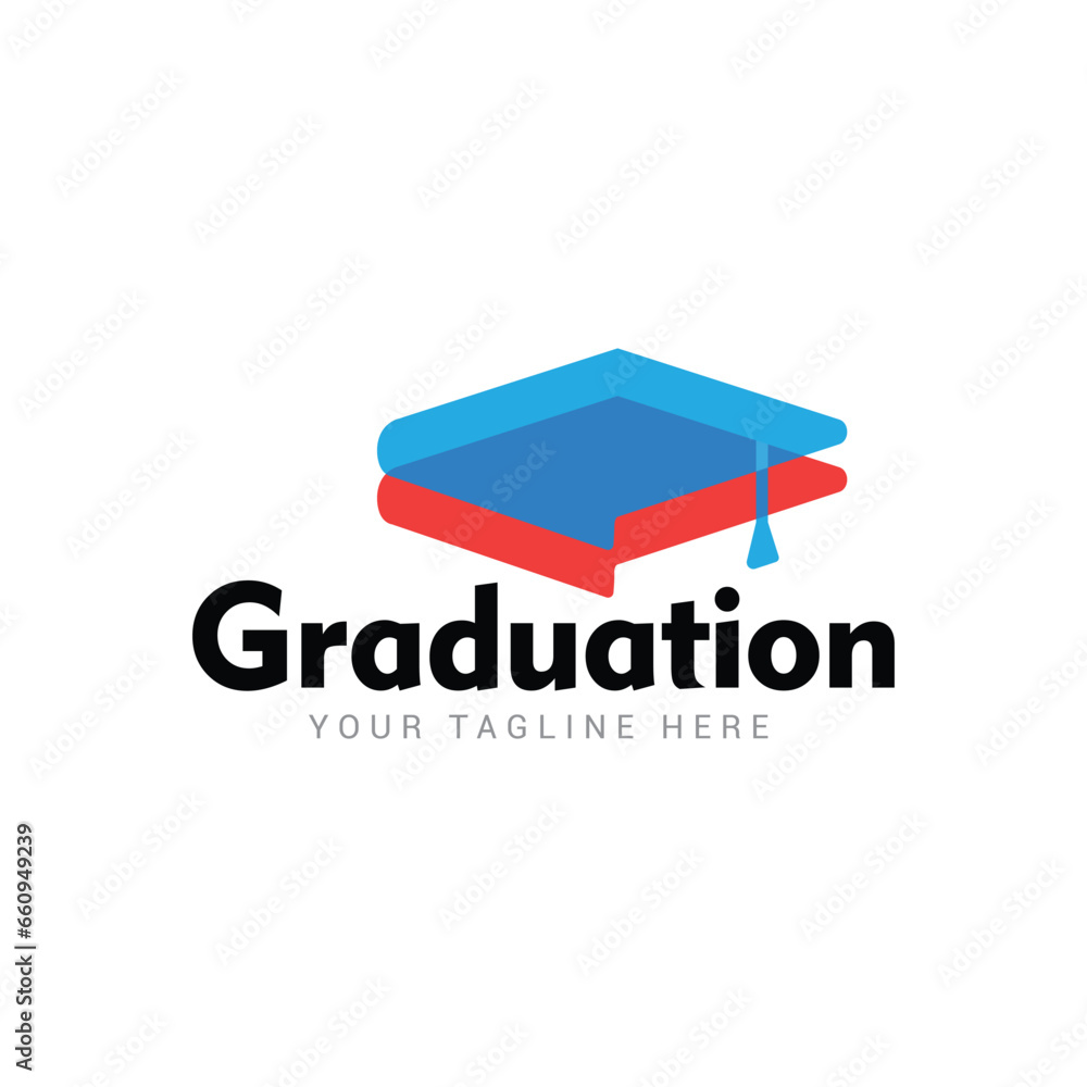 Graduation Logo, College, Graduation Cap, Campus, Education logo design ...