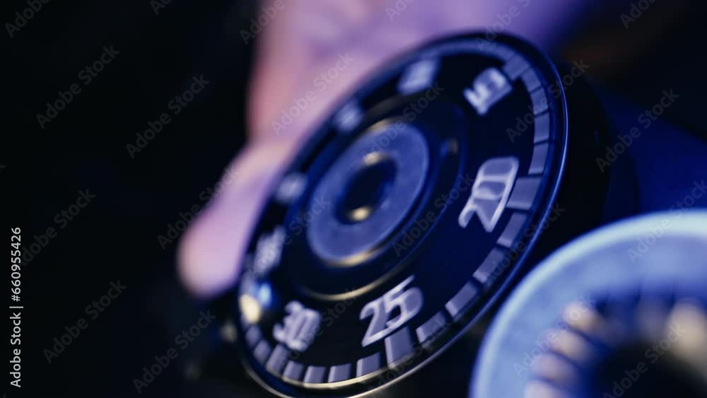 Settings mechanism on mirror analog film camera. Rotation,using ...