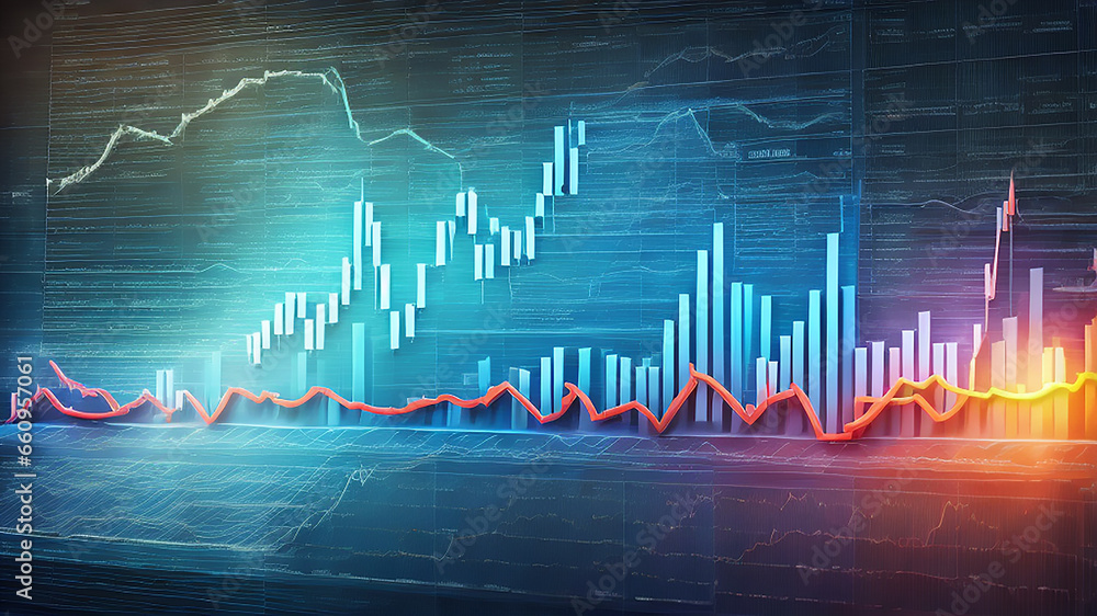 Market chart of business increase stock graph or investment financial ...