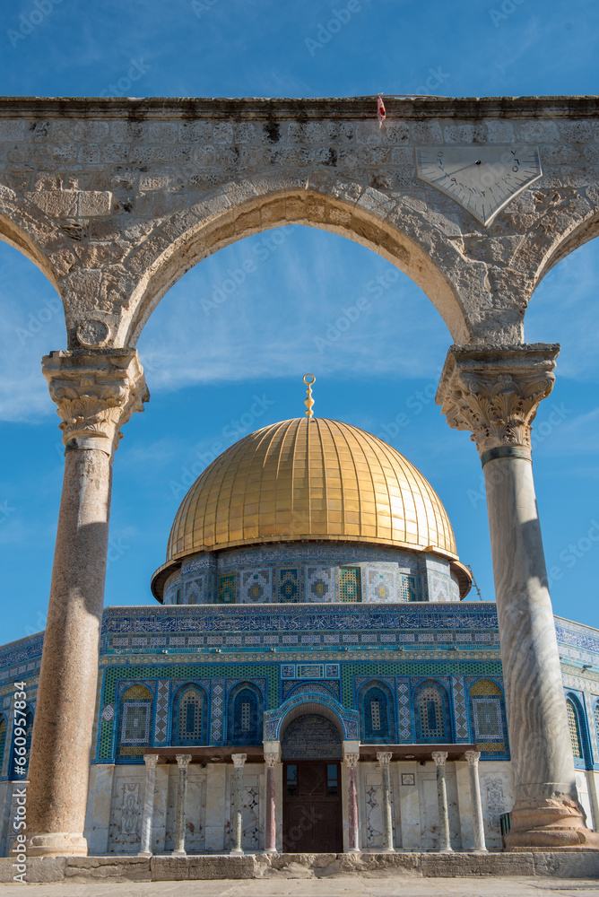 The Dome of the Rock, Temple Mount, al-Aqsa mosque, Jerusalem, Israel ...