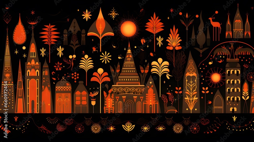 Diwali lights celebration background, hindu festival, india, diya lamp ...